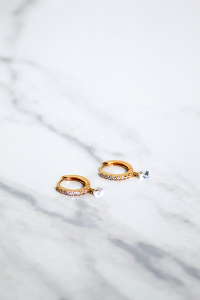 BON BON CIRCLE HUGGIES- 14K GOLD VERMEIL – Native Gem